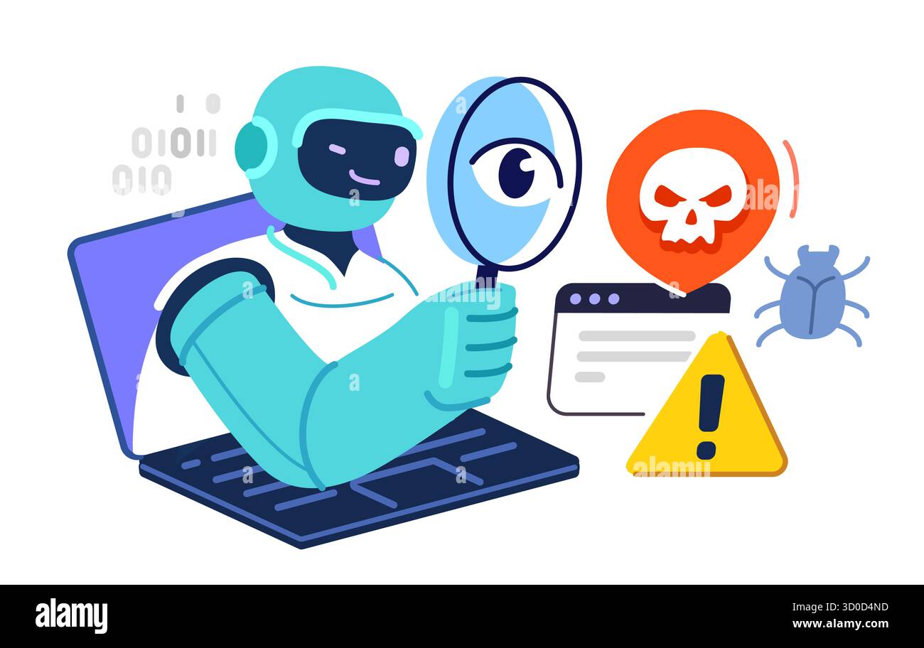 Ai computer protection Stock Vector Images - Alamy