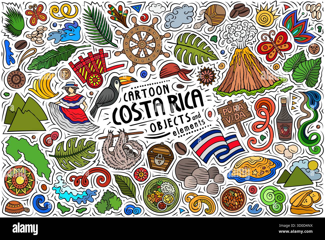 Costa rican vacation Stock Vector Images - Alamy