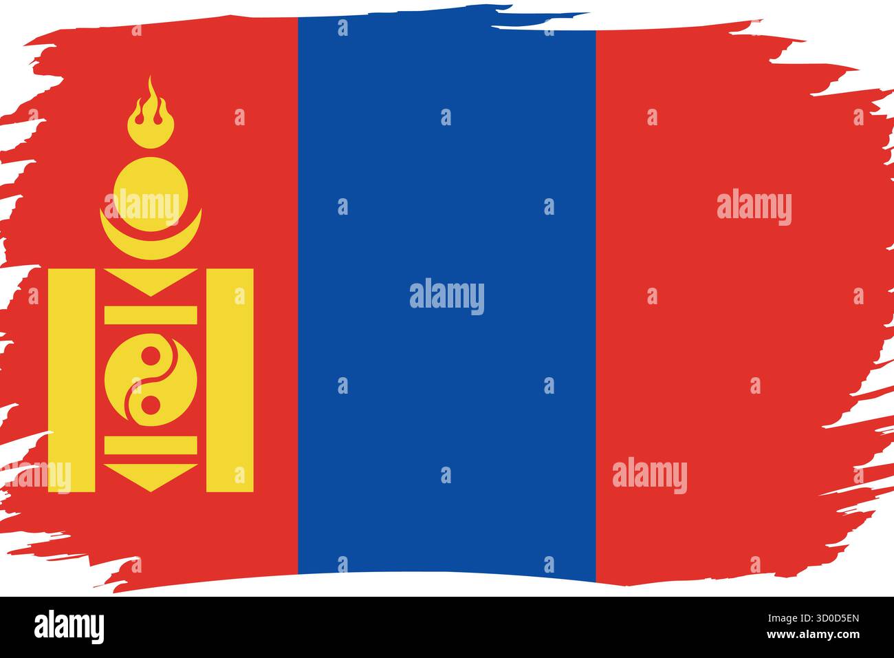 Flag of Mongolia. Mongolian national symbol in official colors ...