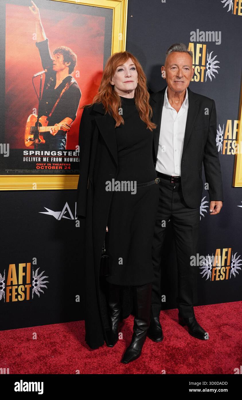 Bruce Springsteen and his wife Patti Scialfa pose together at the AFI ...
