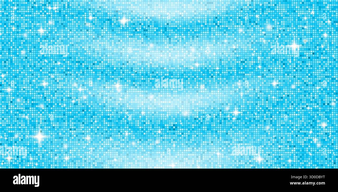 Blue pool water with white mirror glimmer sparkles background. Glossy ...