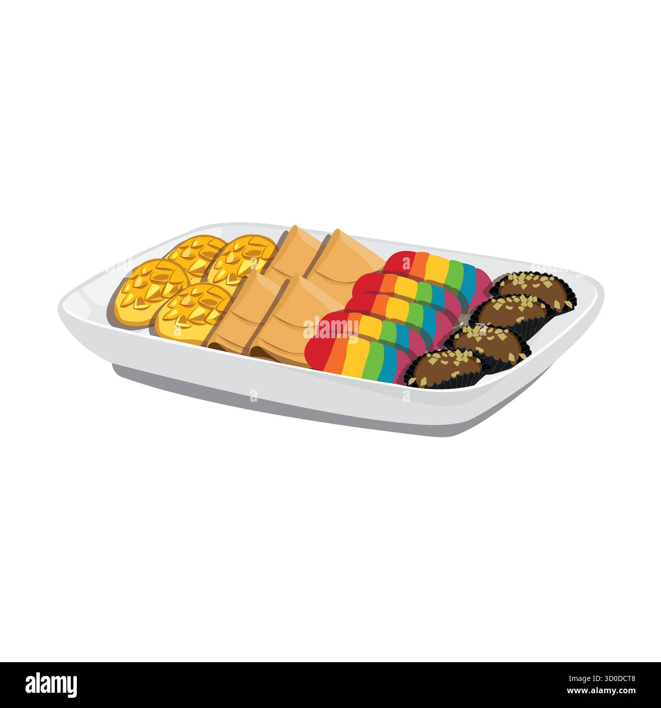 Vector illustration of various Malaysian traditional Eid festive ...