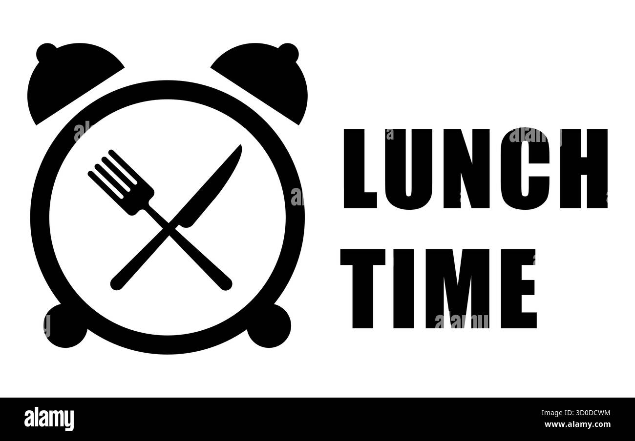 Lunch time reminder Stock Vector Images - Alamy