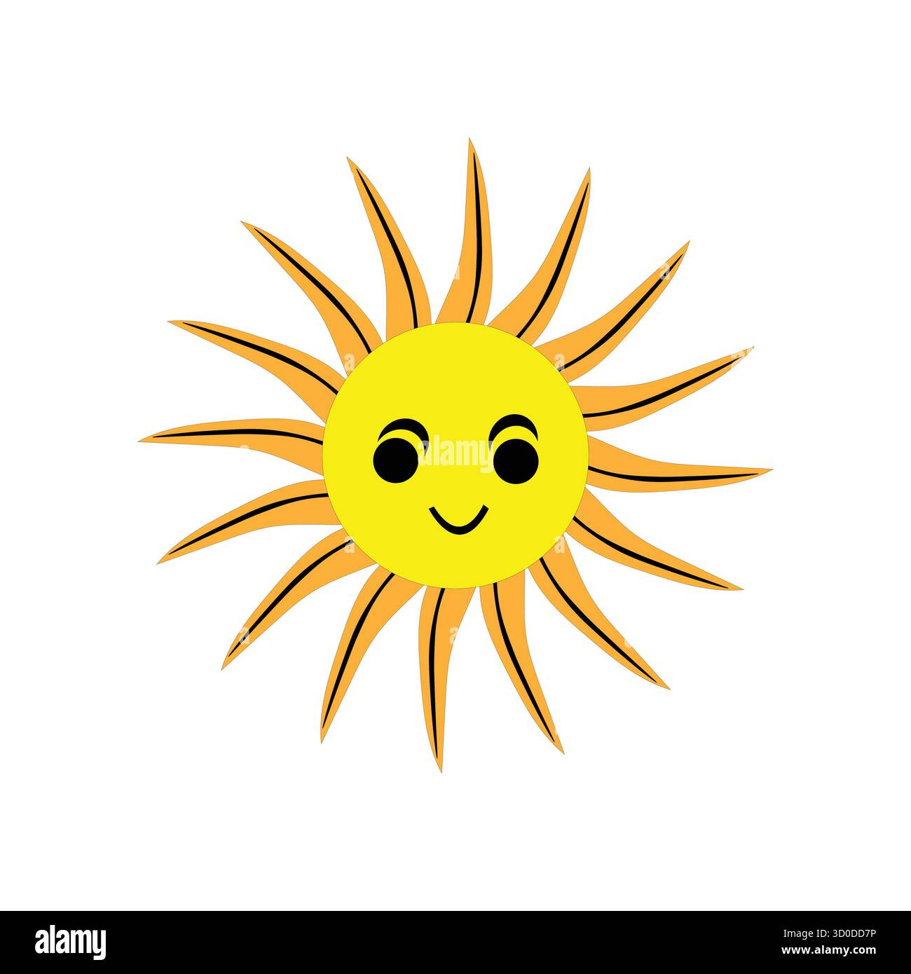 Sun kawaii comic character Stock Vector Images - Alamy
