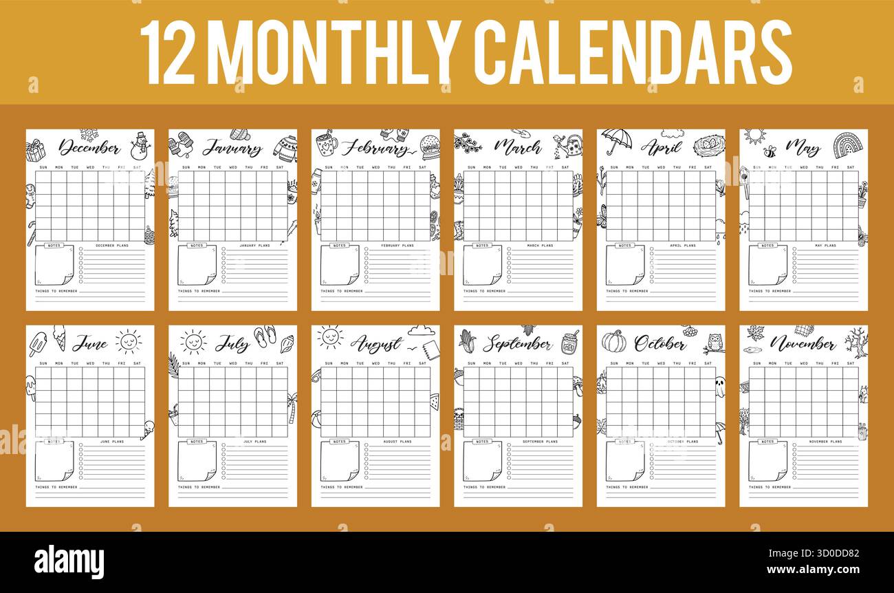 12 month Calendar 2026 bullet Journal Printable Planner Page Template ...