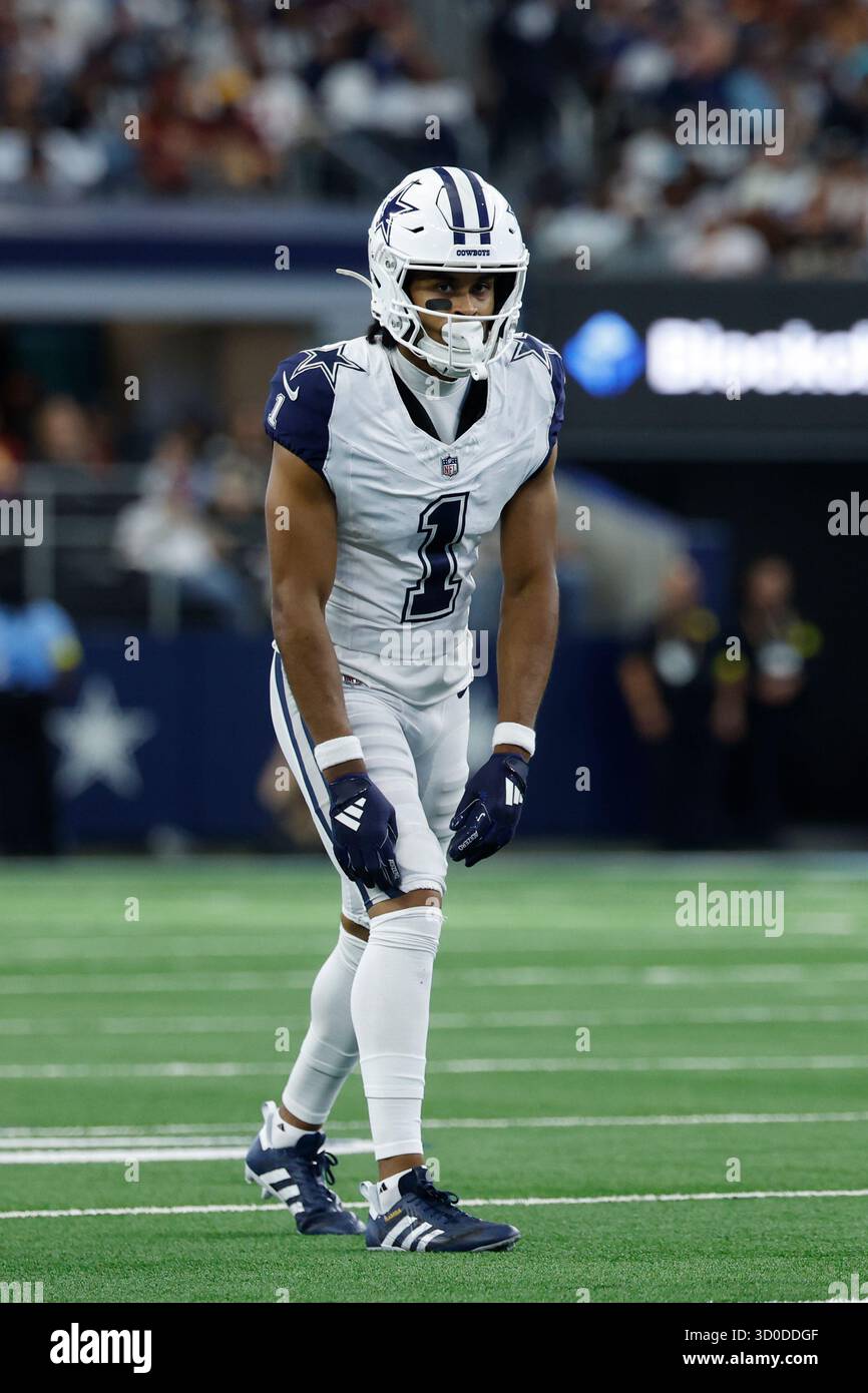 Dallas Cowboys wide receiver Jalen Tolbert (1) lines up for the snap ...