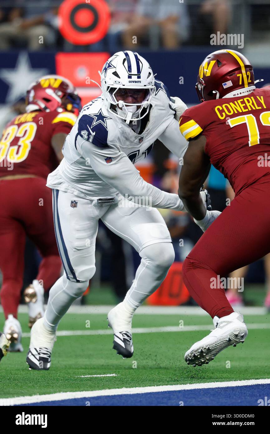 Dallas Cowboys defensive end Donovan Ezeiruaku (41) rushes during a NFL ...