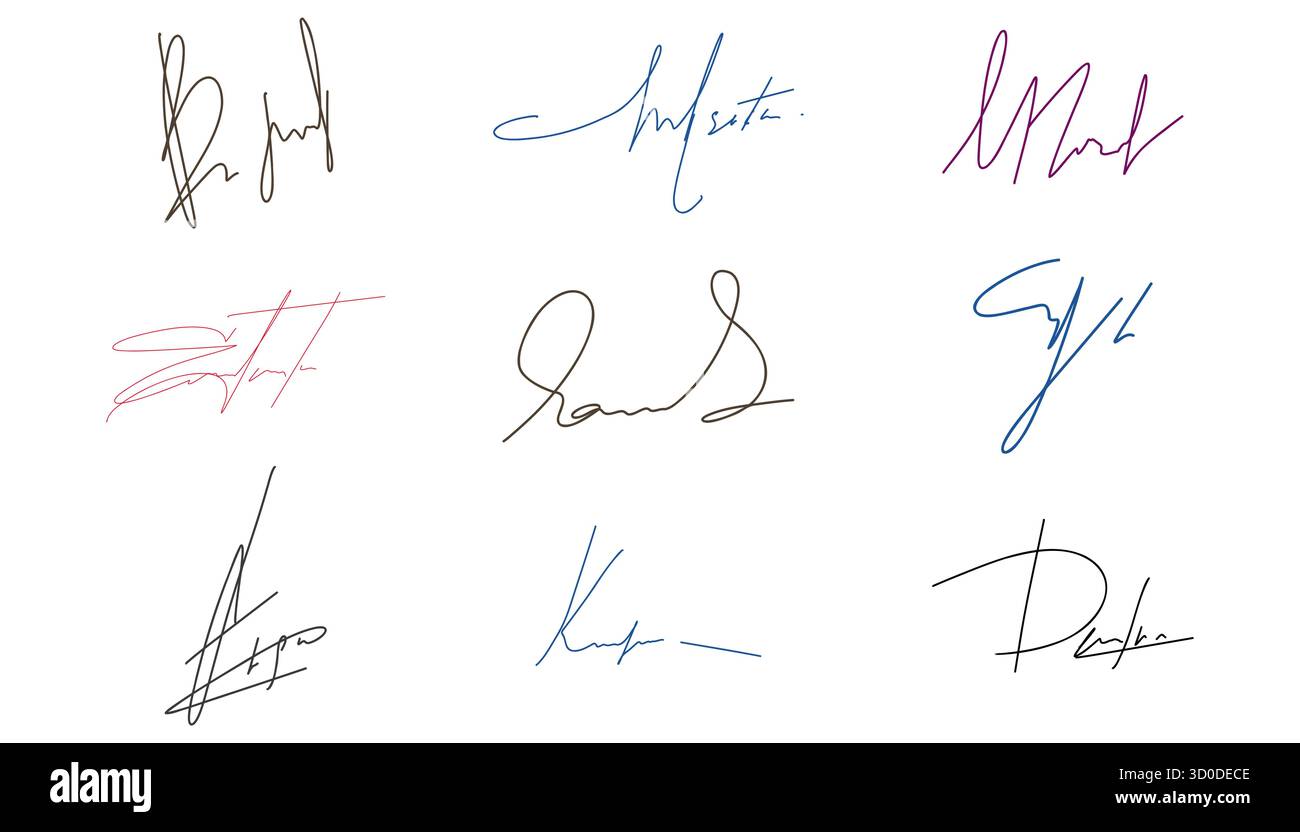 Fake autograph hand drawn signature doodle sketch free hand pen sign ...