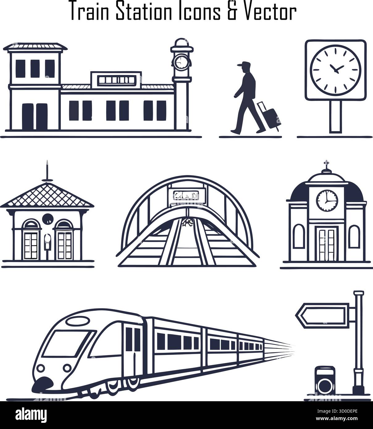 Building train tracks Stock Vector Images - Alamy