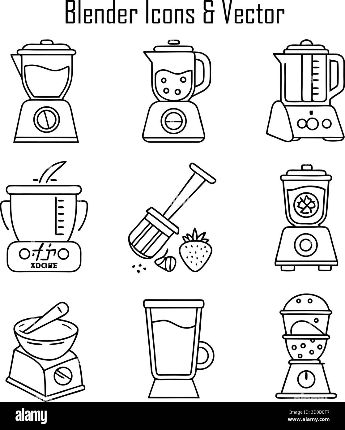 3D Blender Icons Set – Modeling, Animation, and Rendering Tools Stock ...