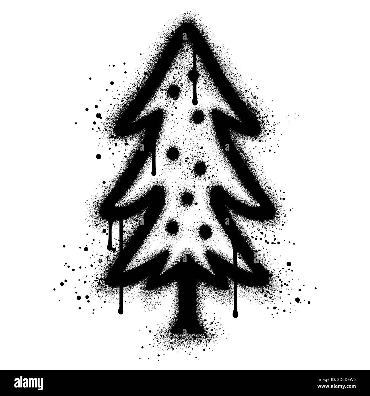 Pine tree graffiti spray Stock Vector Images - Alamy