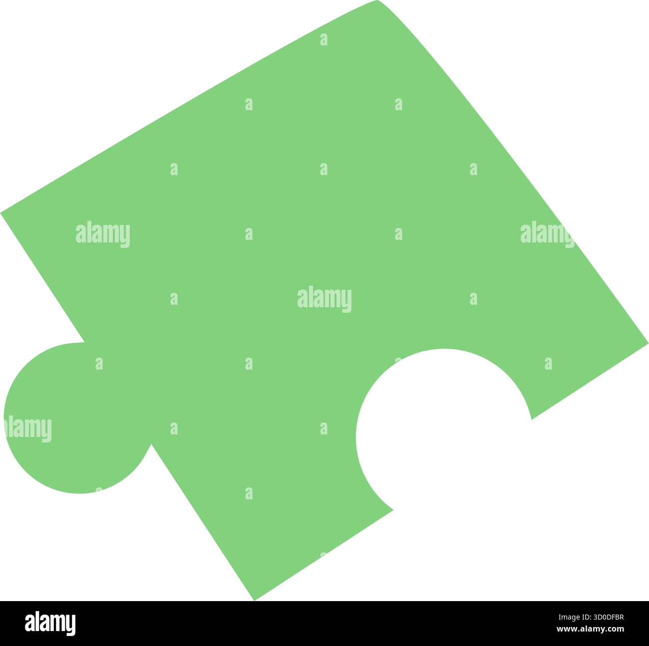 Simple Green Jigsaw Puzzle Piece Stock Vector Image & Art - Alamy