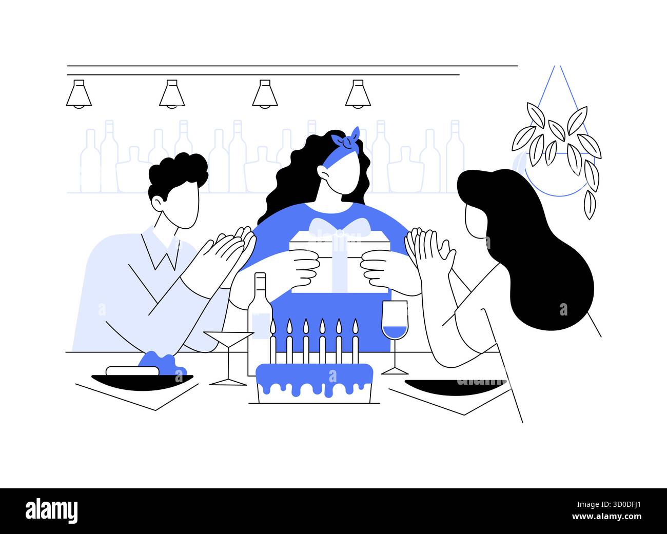 Going to a restaurant isolated cartoon vector illustrations Stock ...