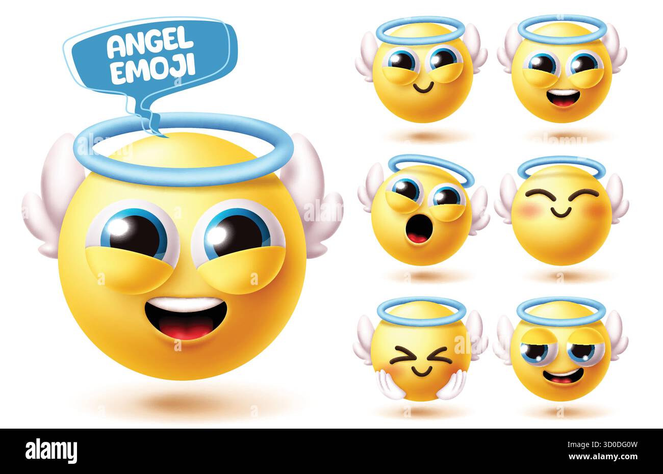Angelic smiley Stock Vector Images - Alamy
