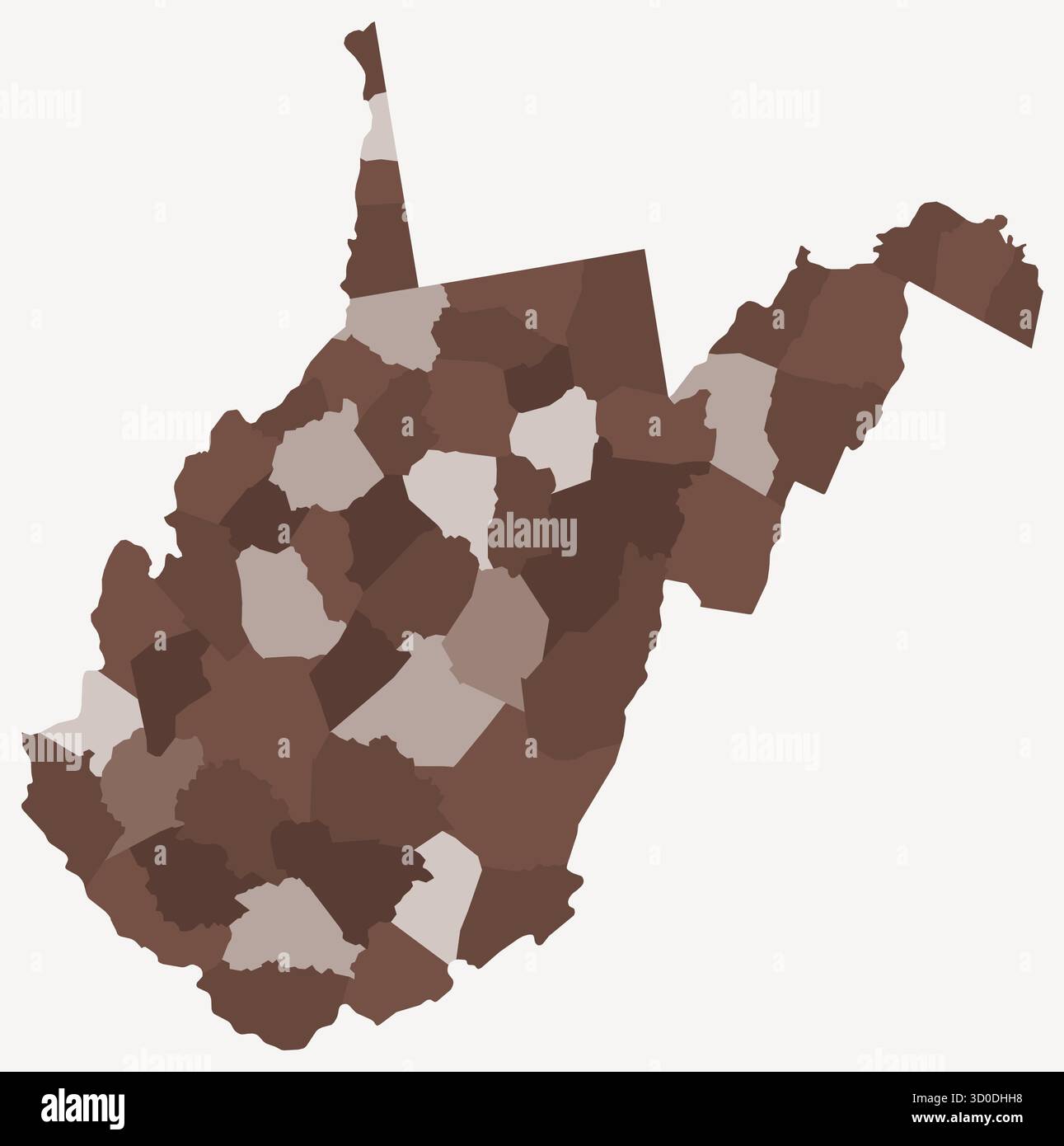 Flat design map virginia Stock Vector Images - Alamy