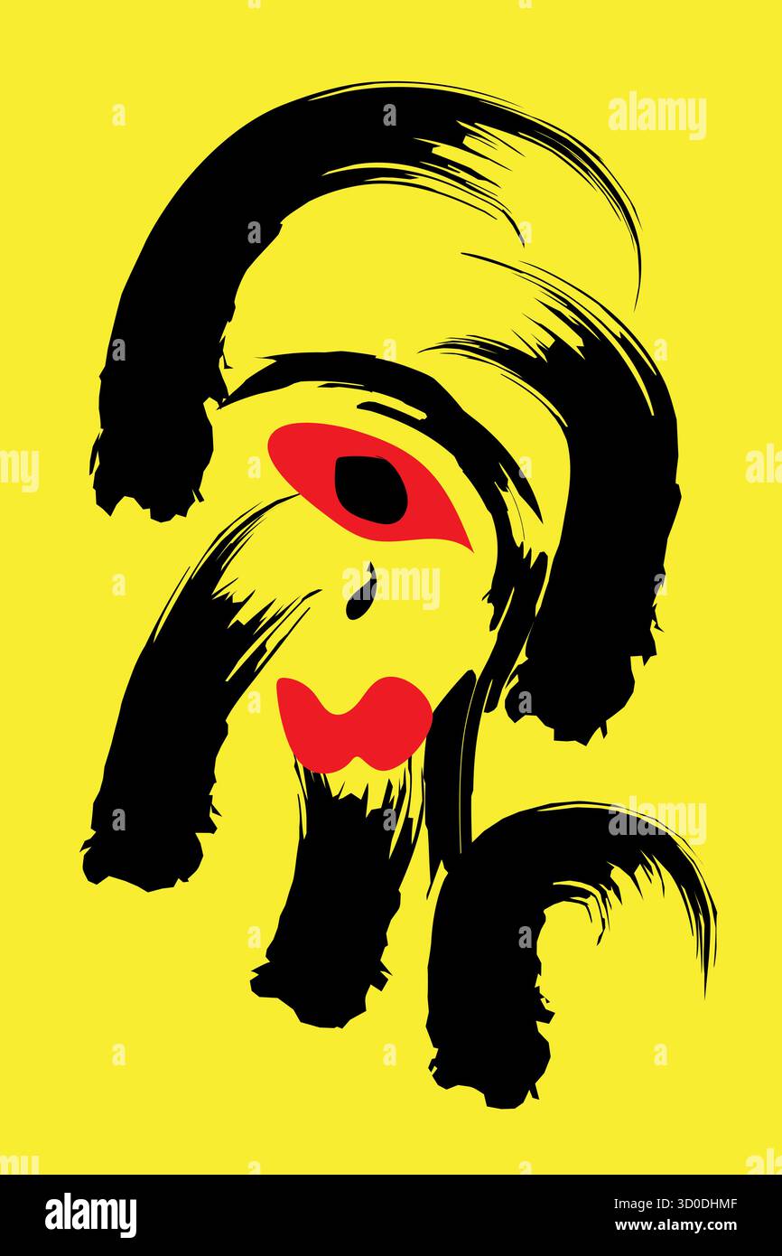 Stylized eyes set black Stock Vector Images - Alamy