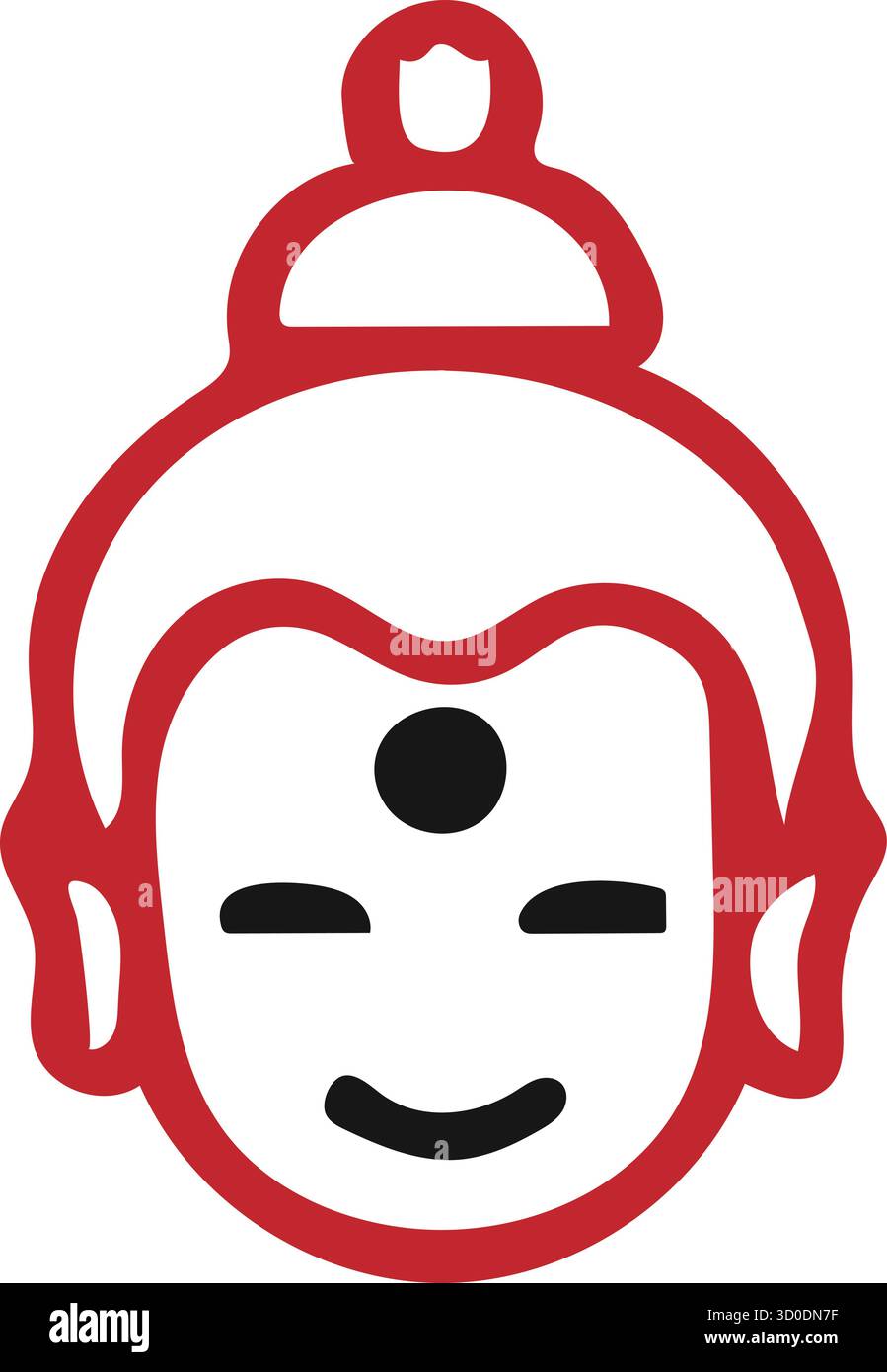 Serene face graphic Stock Vector Images - Alamy