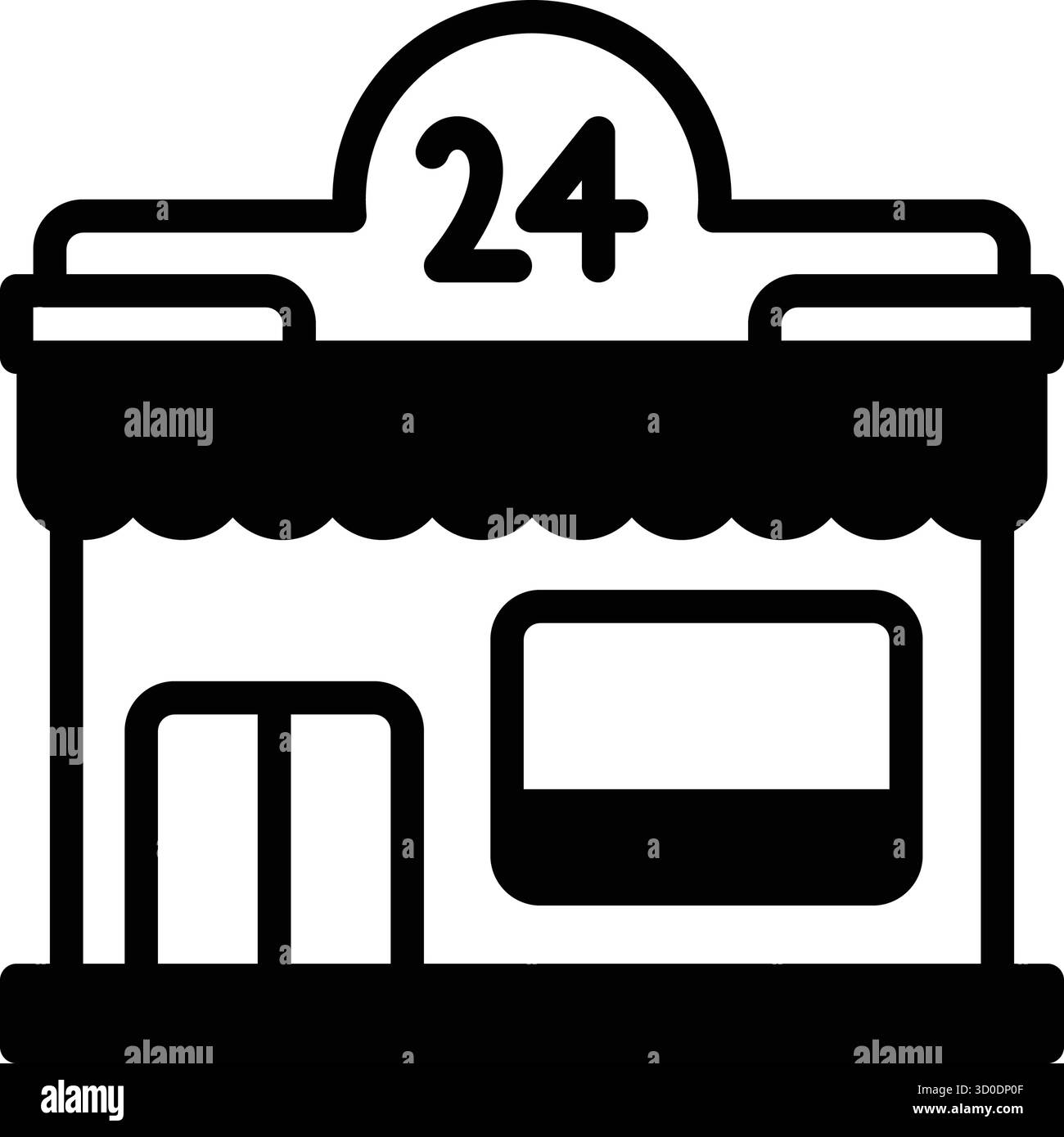 Convenience store silhouette icon Cut Out Stock Images & Pictures - Alamy