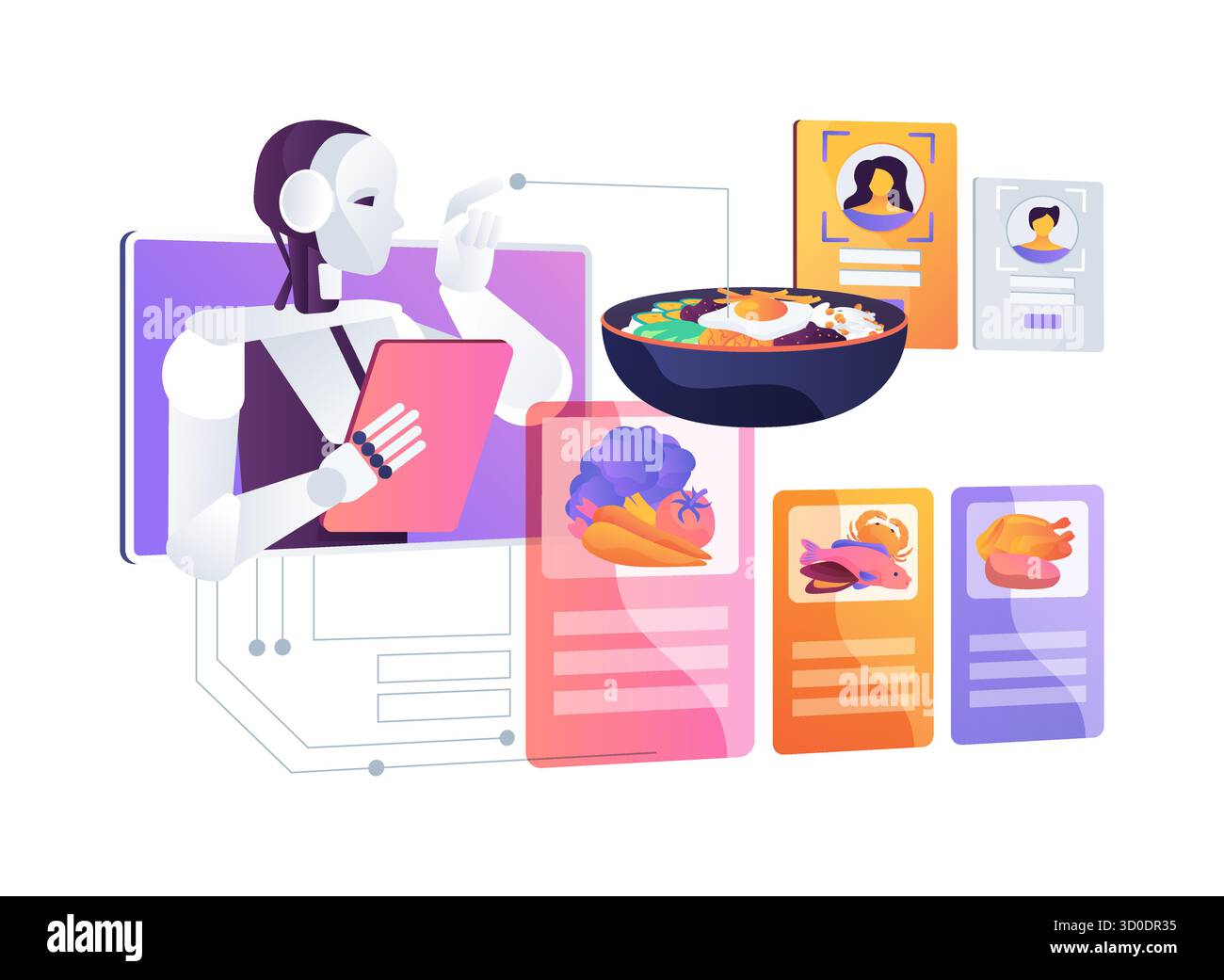 AI-Smart Consumer Dietary Trend Analysis abstract concept vector ...