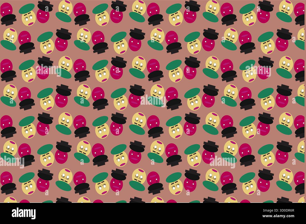 Featuring stylized faces Stock Vector Images - Alamy
