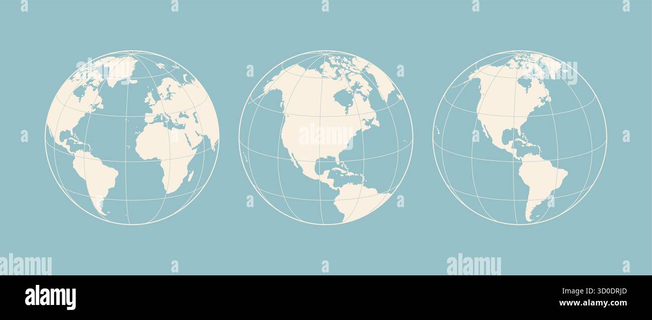 Globe, map, North South America Stock Vector Image & Art - Alamy