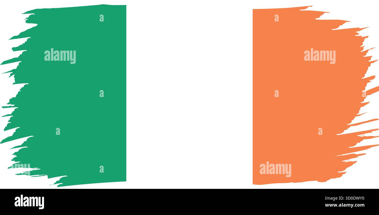 Flag of Ireland. Irish national symbol in official colors. Template ...
