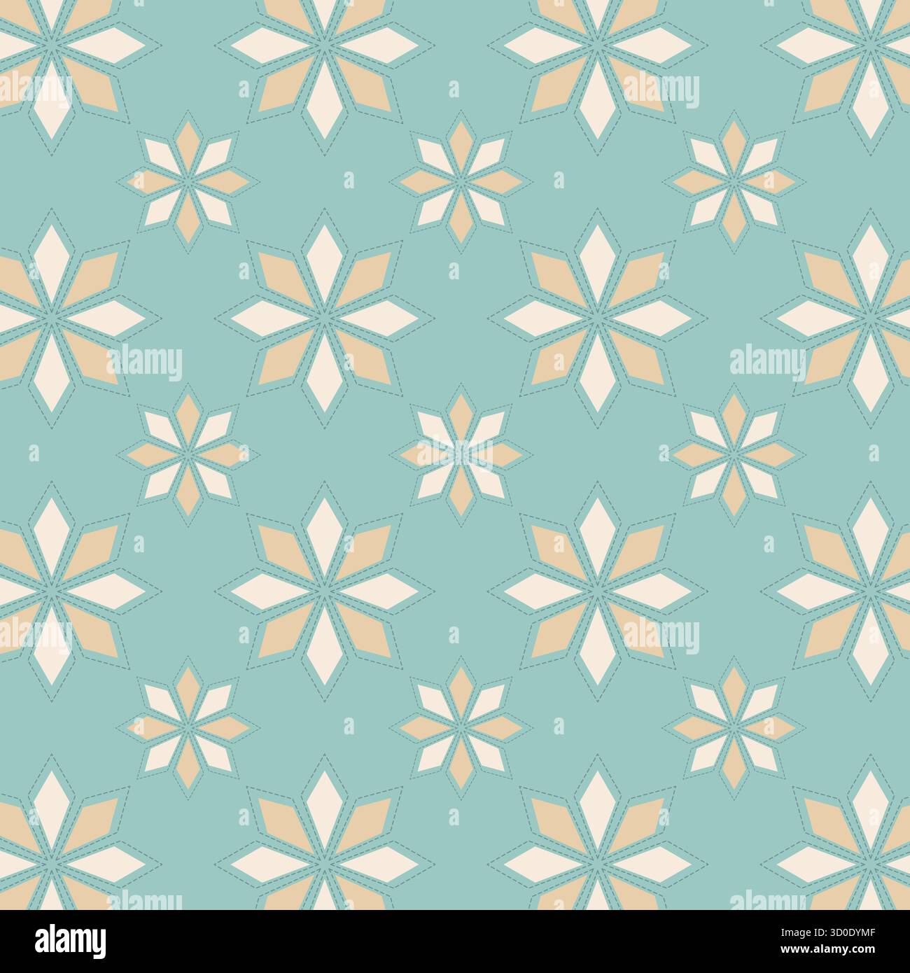 Scandinavian nordic pattern, ornament pastel blue and creme colors. For ...