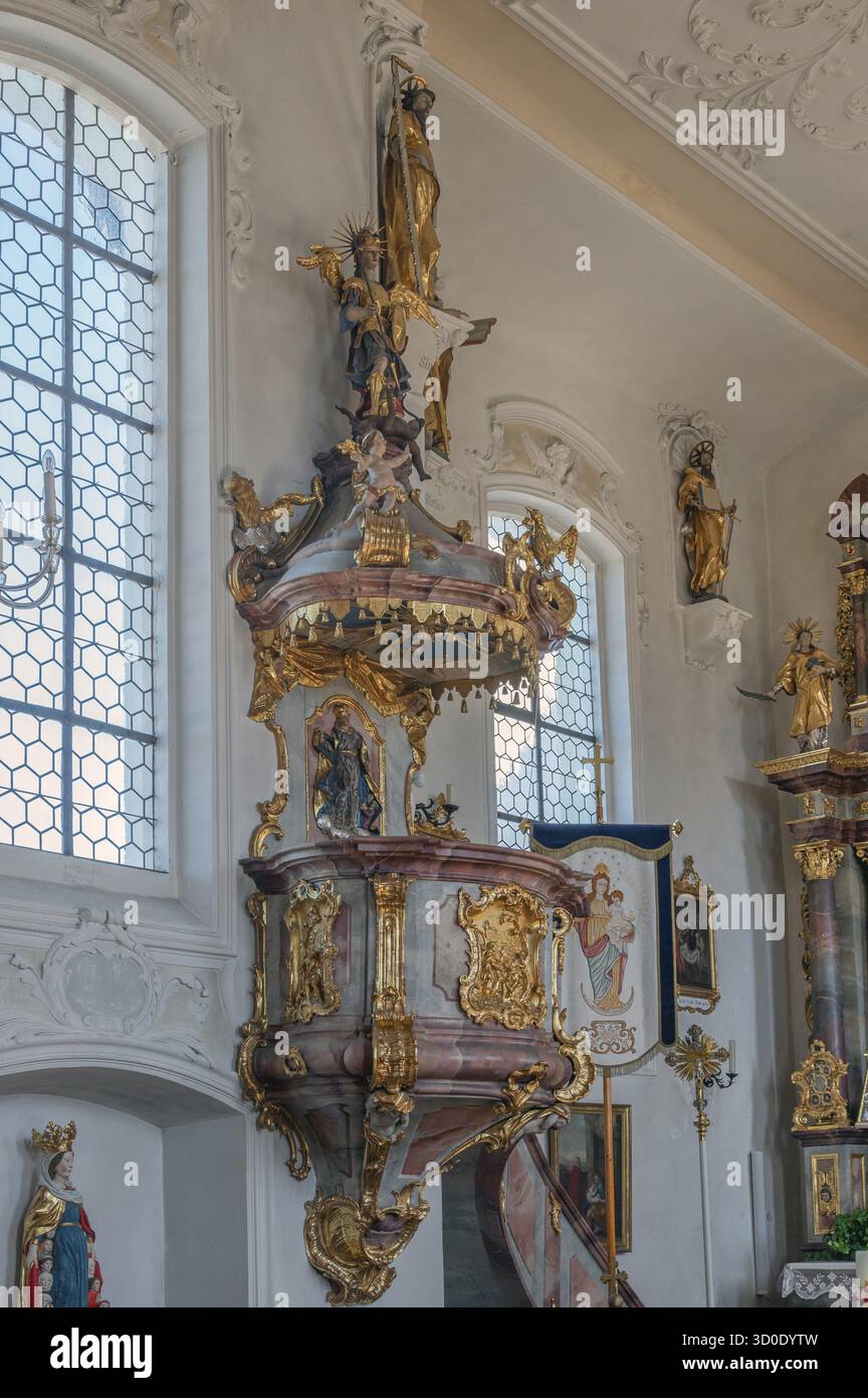 The pulpit, Roman Catholic parish and pilgrimage church of Our Lady in ...