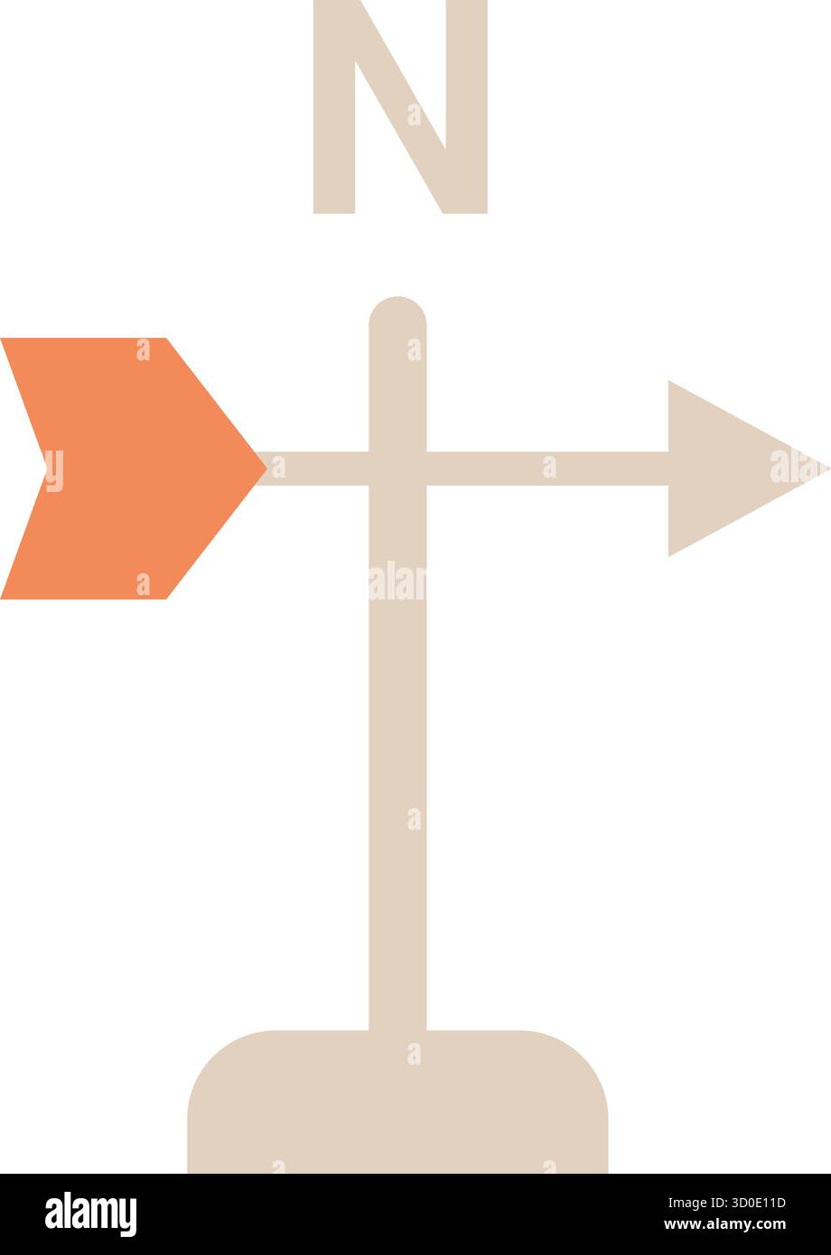 A simple wind vane with an arrow Stock Vector Images - Alamy