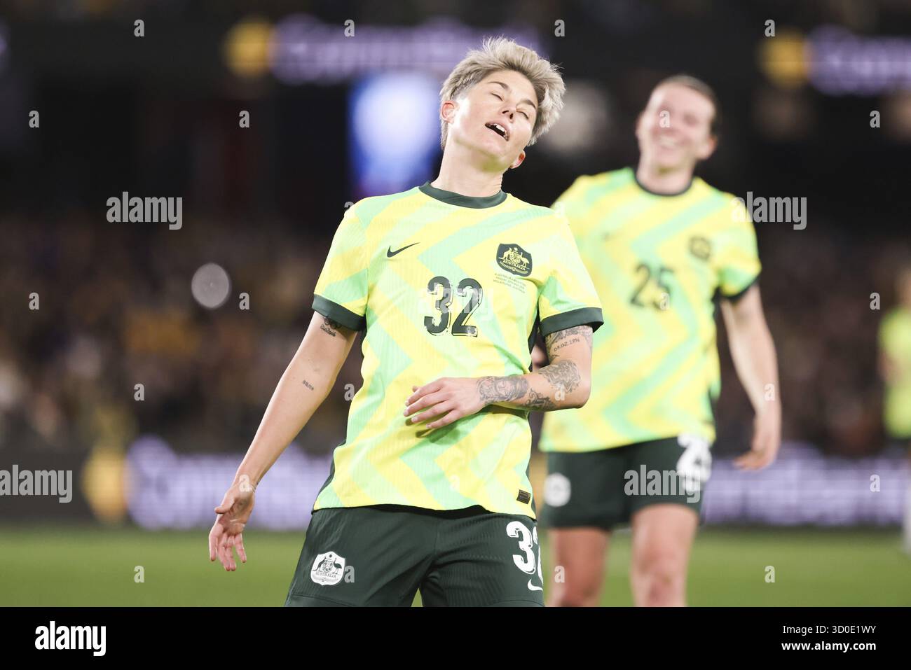 MELBOURNE, AUSTRALIA - MAY 30: Michelle Heyman of Australia reacts to a ...