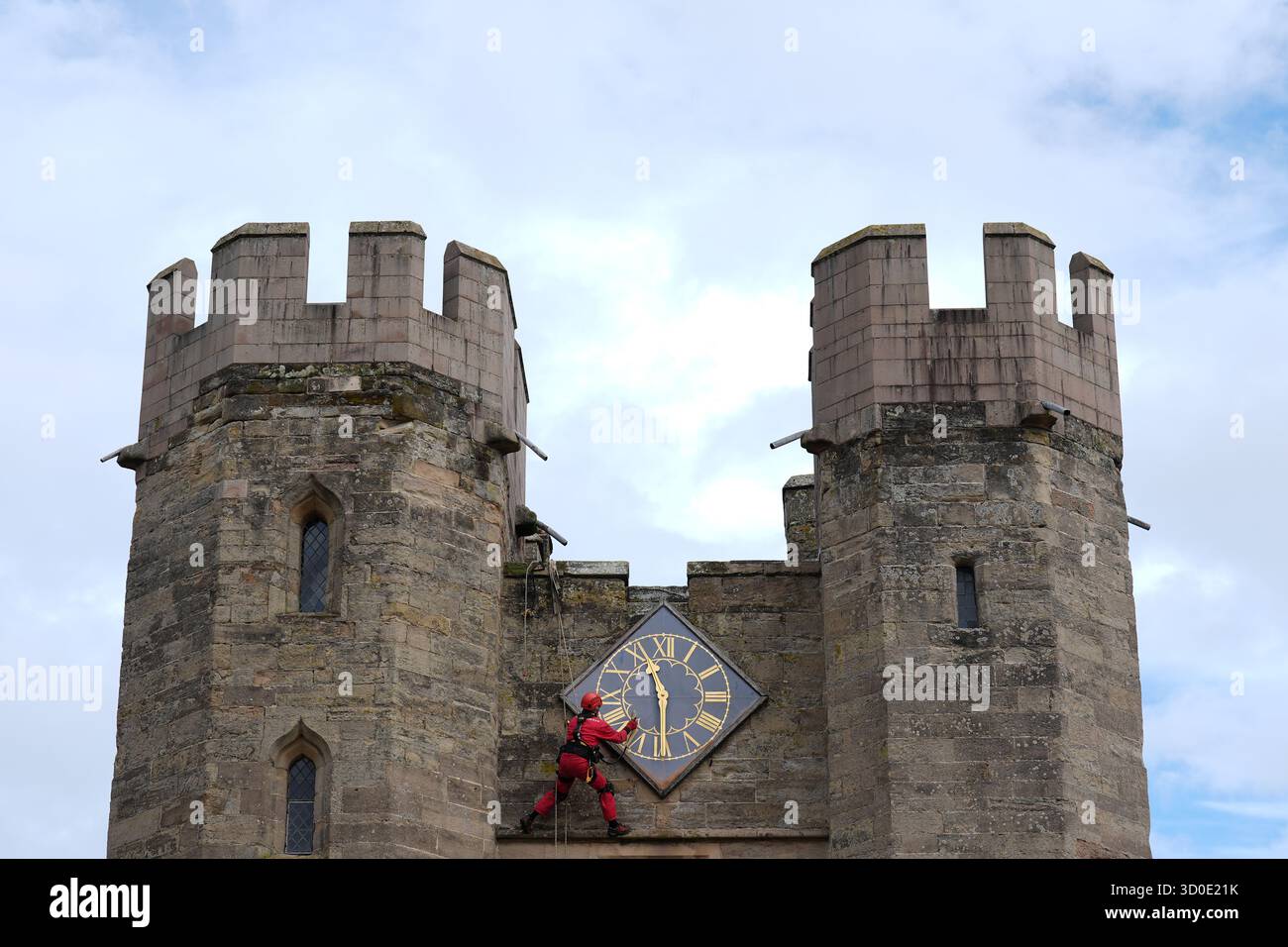 Building restoration specialist Chris Milford, 77, abseils down the ...