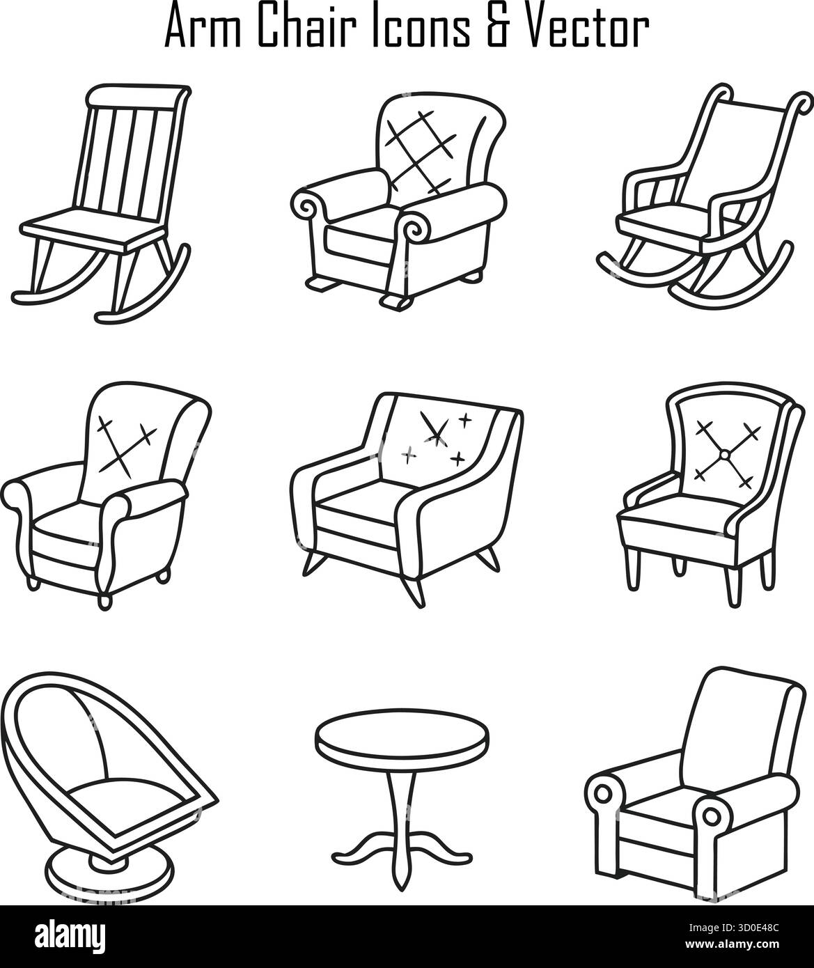 Armchairillustration Cut Out Stock Images & Pictures - Alamy