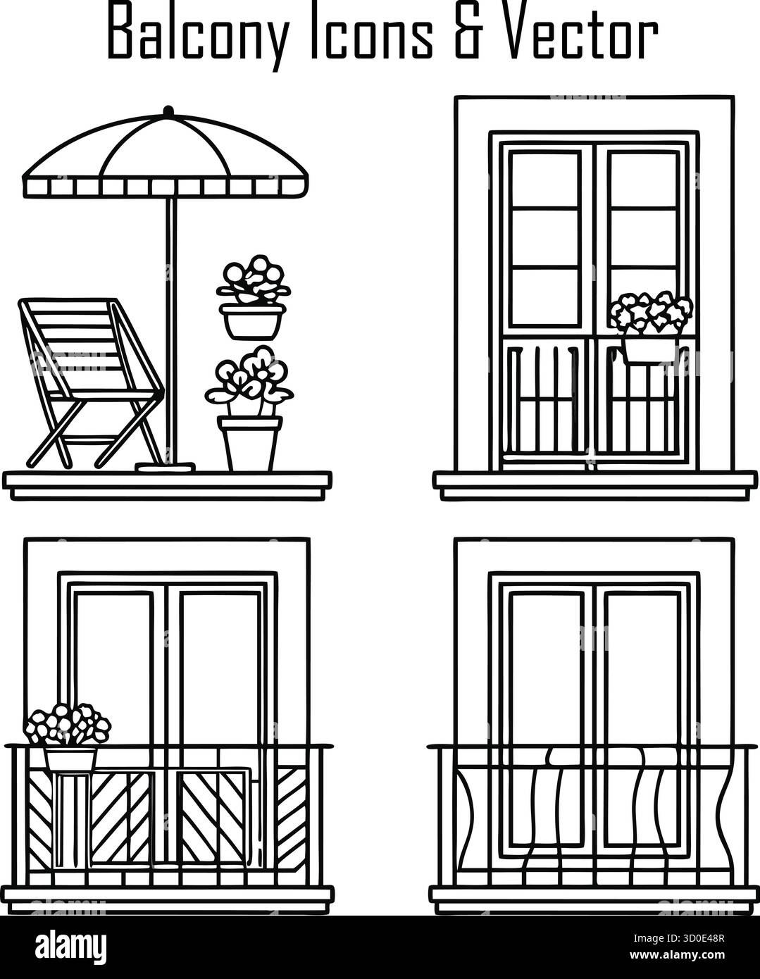 Urban balcony Cut Out Stock Images & Pictures - Alamy