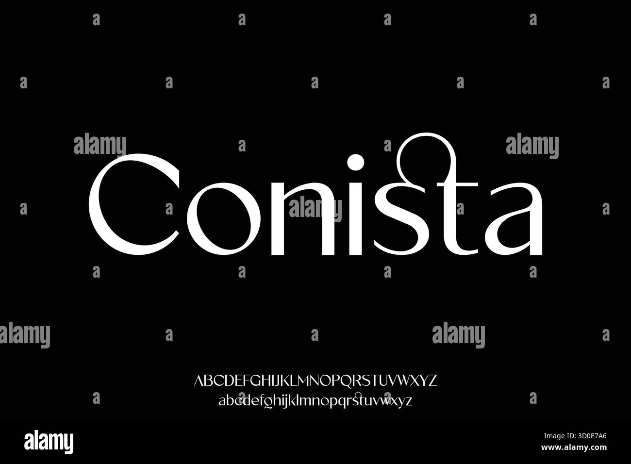 Elegant luxury styled sans serif alphabet display font vector ...