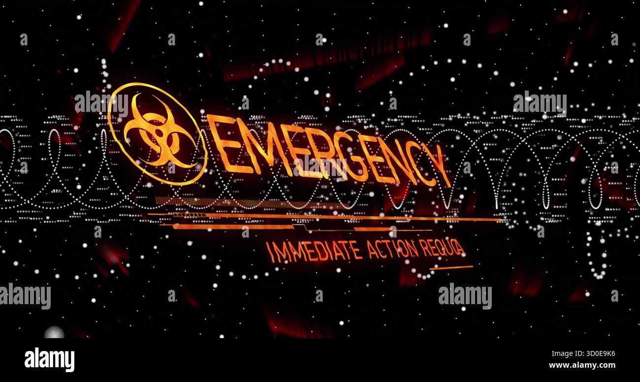 Animation biohazard symbol emergency text hi-res stock photography and ...