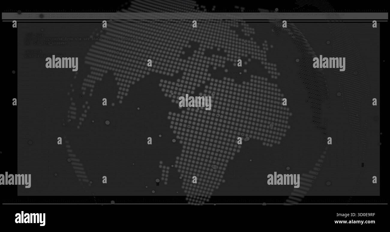 Displaying dot-matrix globe mapping Europe, Africa on dashboard with ...
