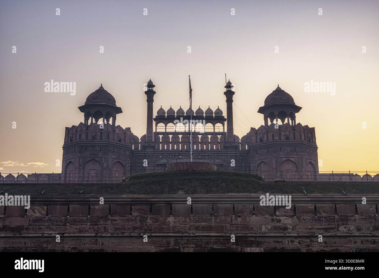 Main entrance Lahori Gate in Red Fort, New Delhi taken during sunrise ...