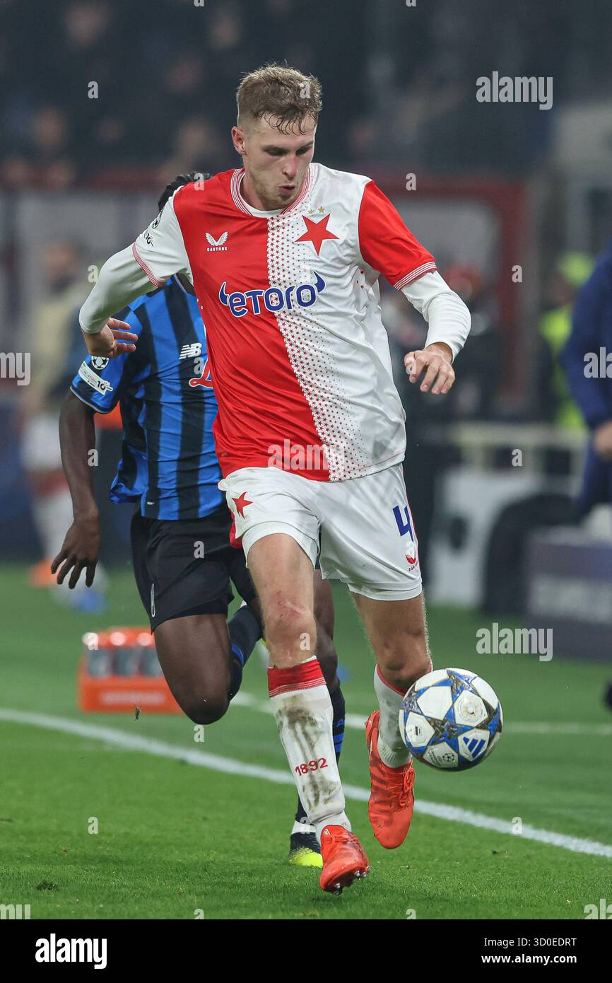 Bergamo, Italia. 22nd Oct, 2025. Slavia's David Zima during the Uefa ...