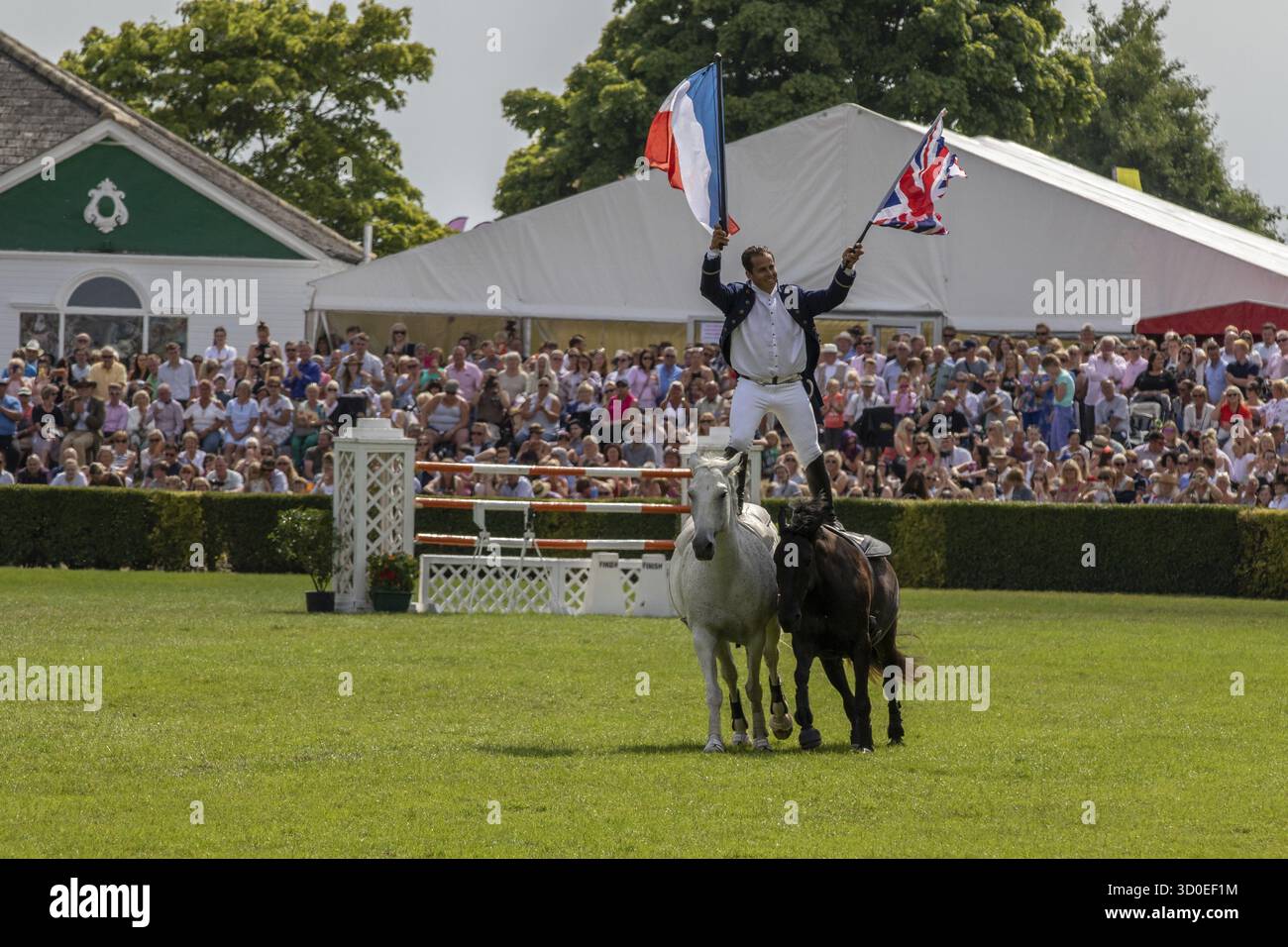 Harrogate, North Yorkshire, UK - July 12th, 2018: French horse trainer ...