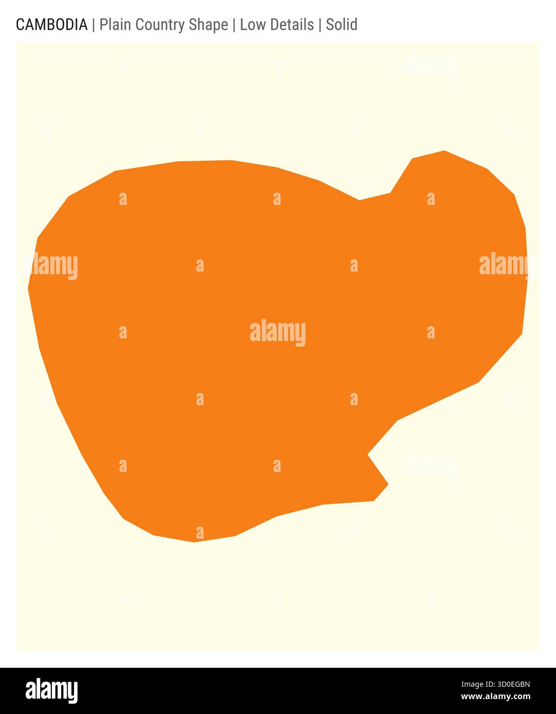 Cambodia plain country map. Low details. Solid style. Shape of Cambodia ...