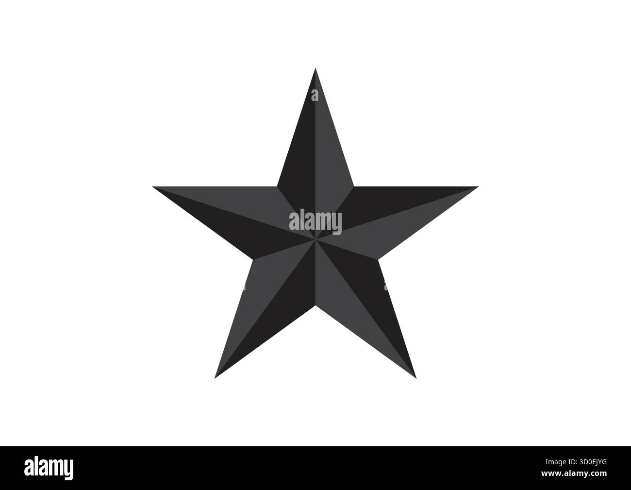 Black Gradient Star Icon – 3D Minimal Symbol on White. Star logo icon ...
