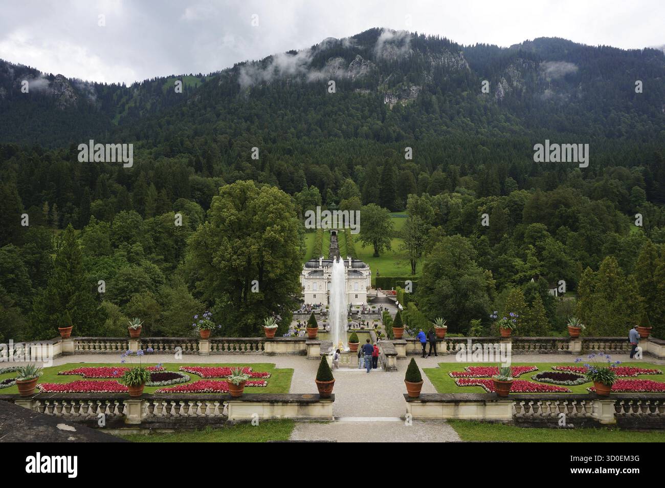 Linderhof palace garden view. linderhof palace is located in southwest ...