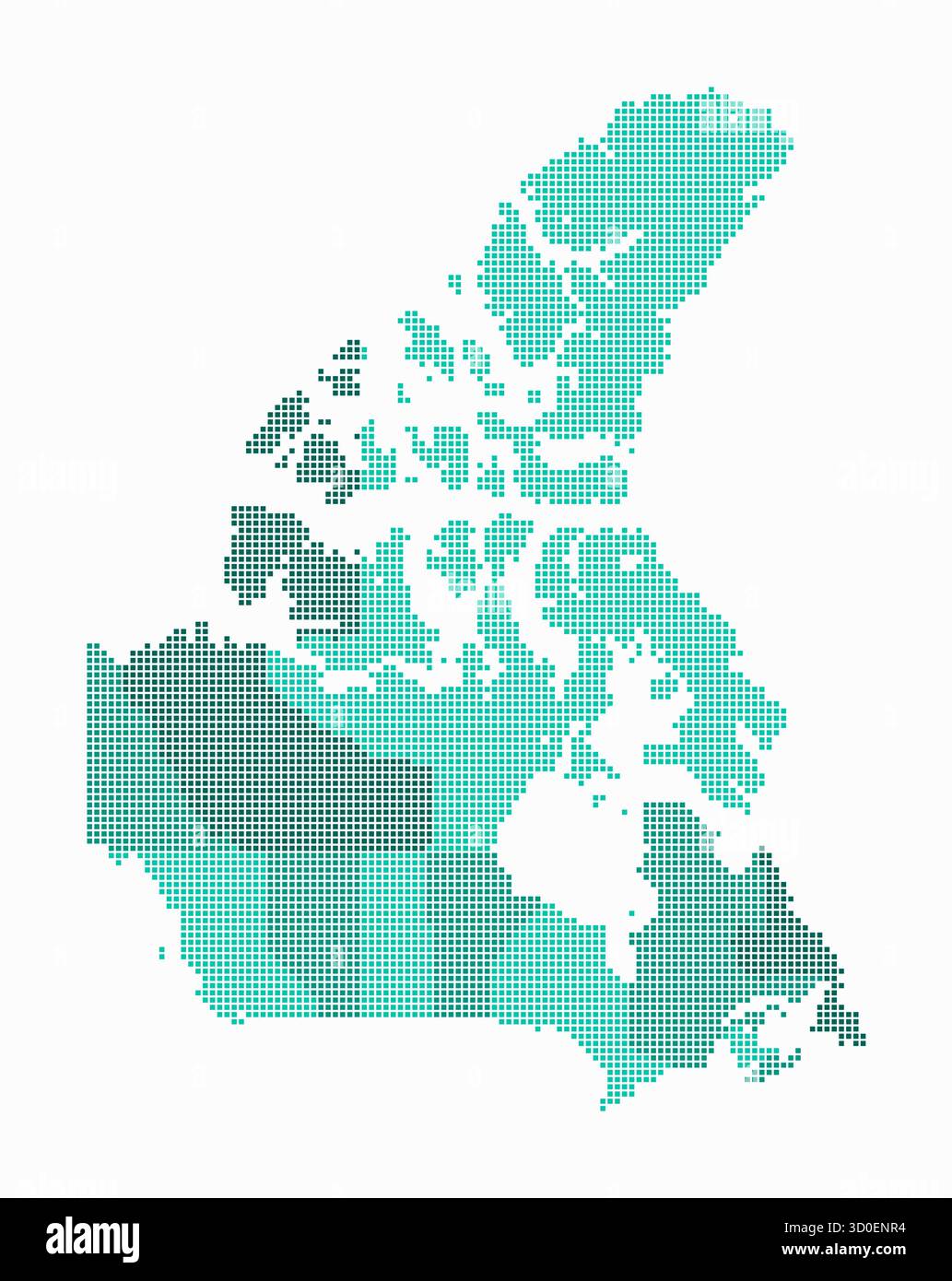 Canada dotted map. Digital style map of the country on a white ...