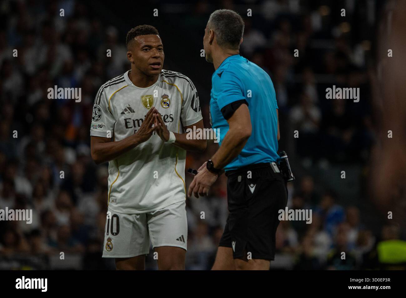 Kylian Mbappé, Real Madrid in action during the UEFA Champions League ...