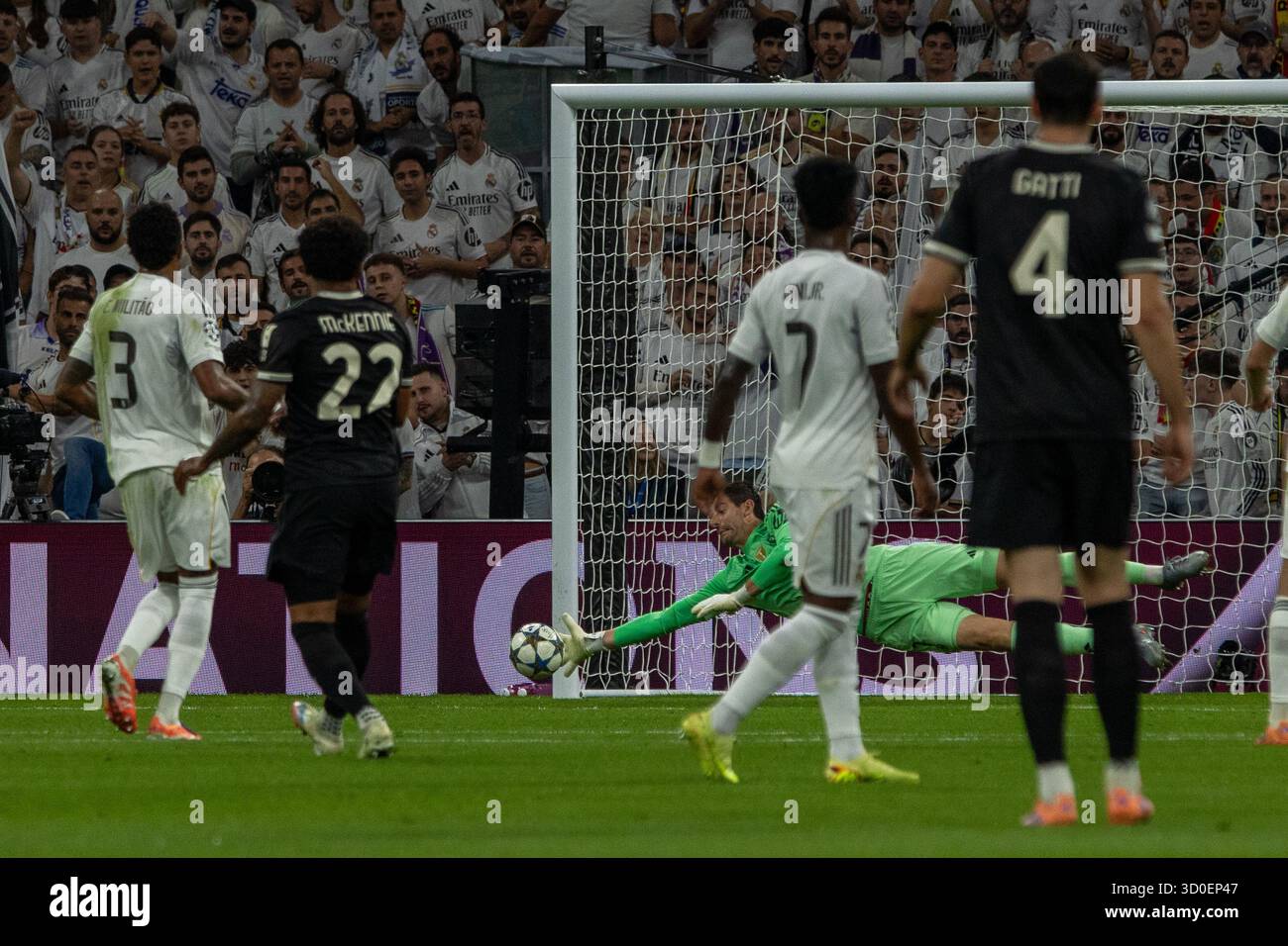 Thibaut Courtois Real Madrid in action during the UEFA Champions League ...