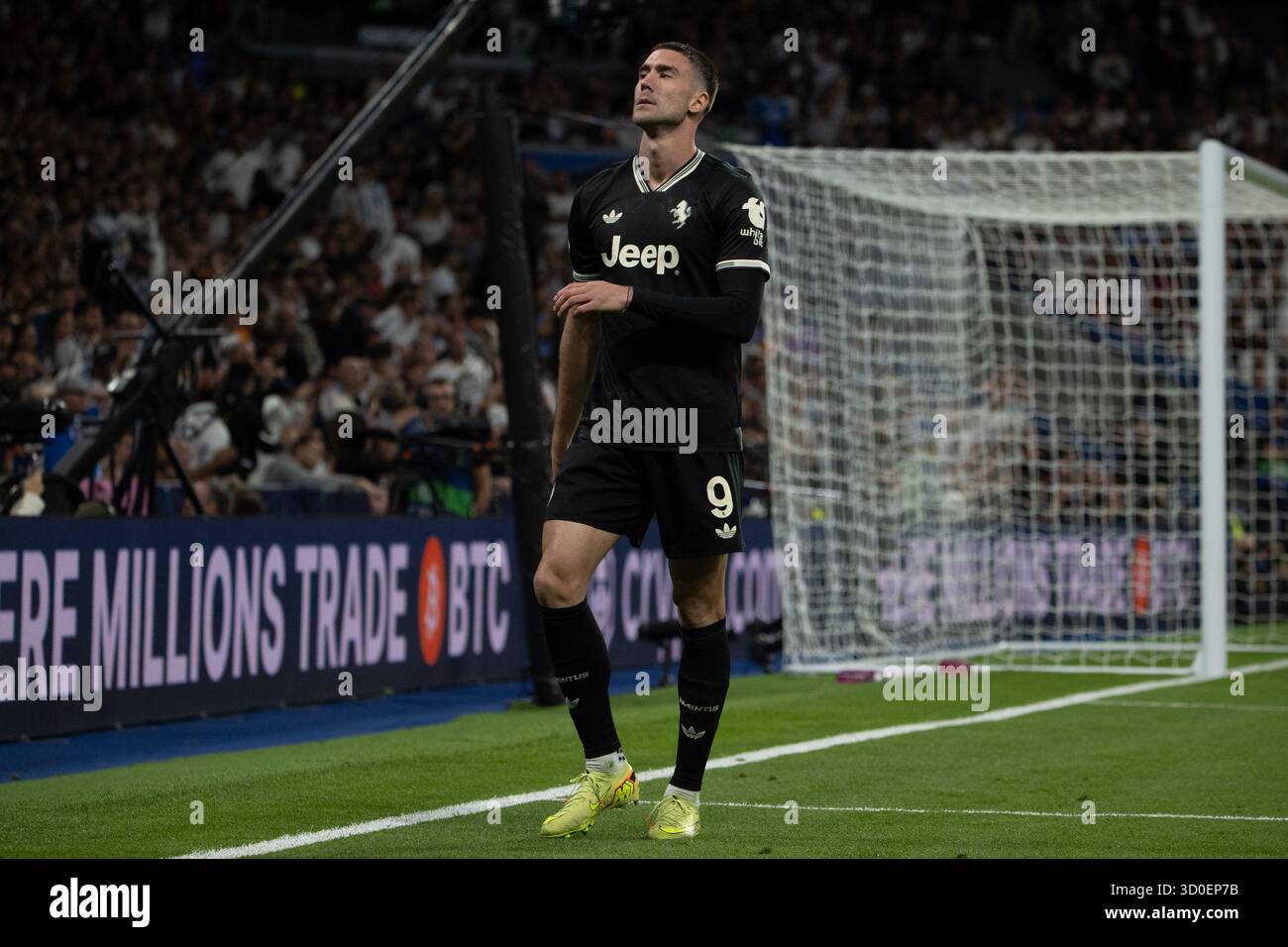 Dusan Vlahovic (9) of Juventus seen in action during the UEFA Champions ...