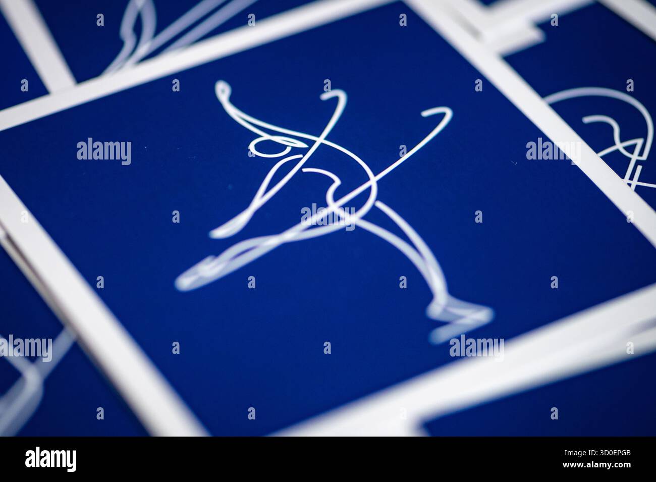 MILAN, ITALY, OCTOBER 20, 2025: Figure skating Blue pictogram for ...