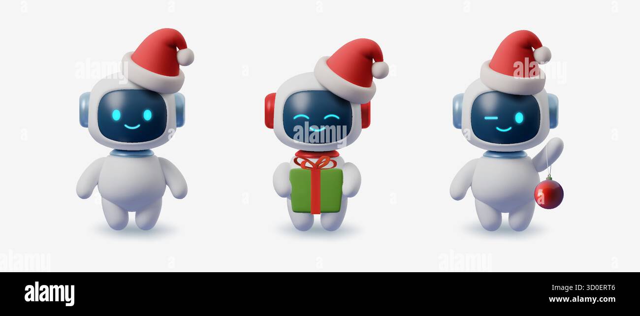 3d robot ai santa Stock Vector Images - Alamy