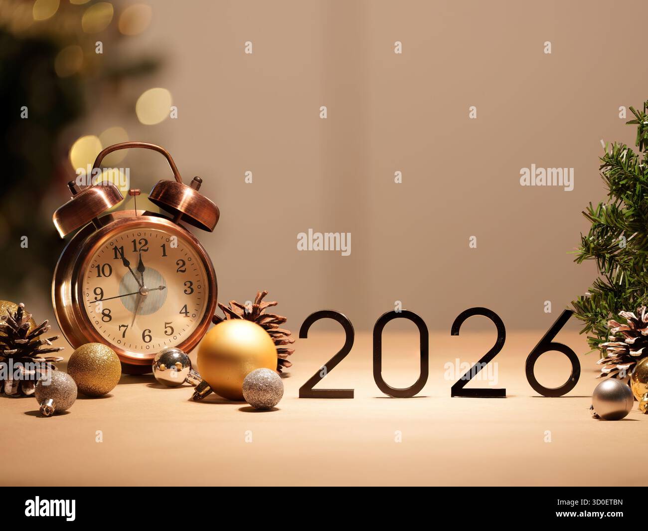 New year 2026 clock hi-res stock photography and images - Alamy