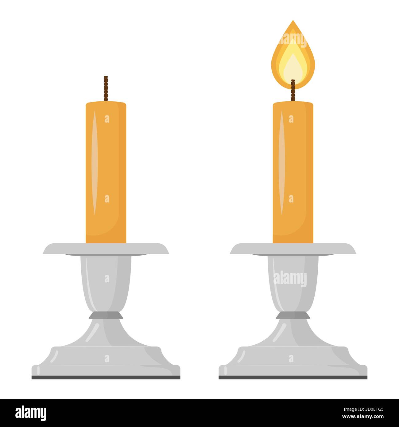 Candles background white in Stock Vector Images - Alamy